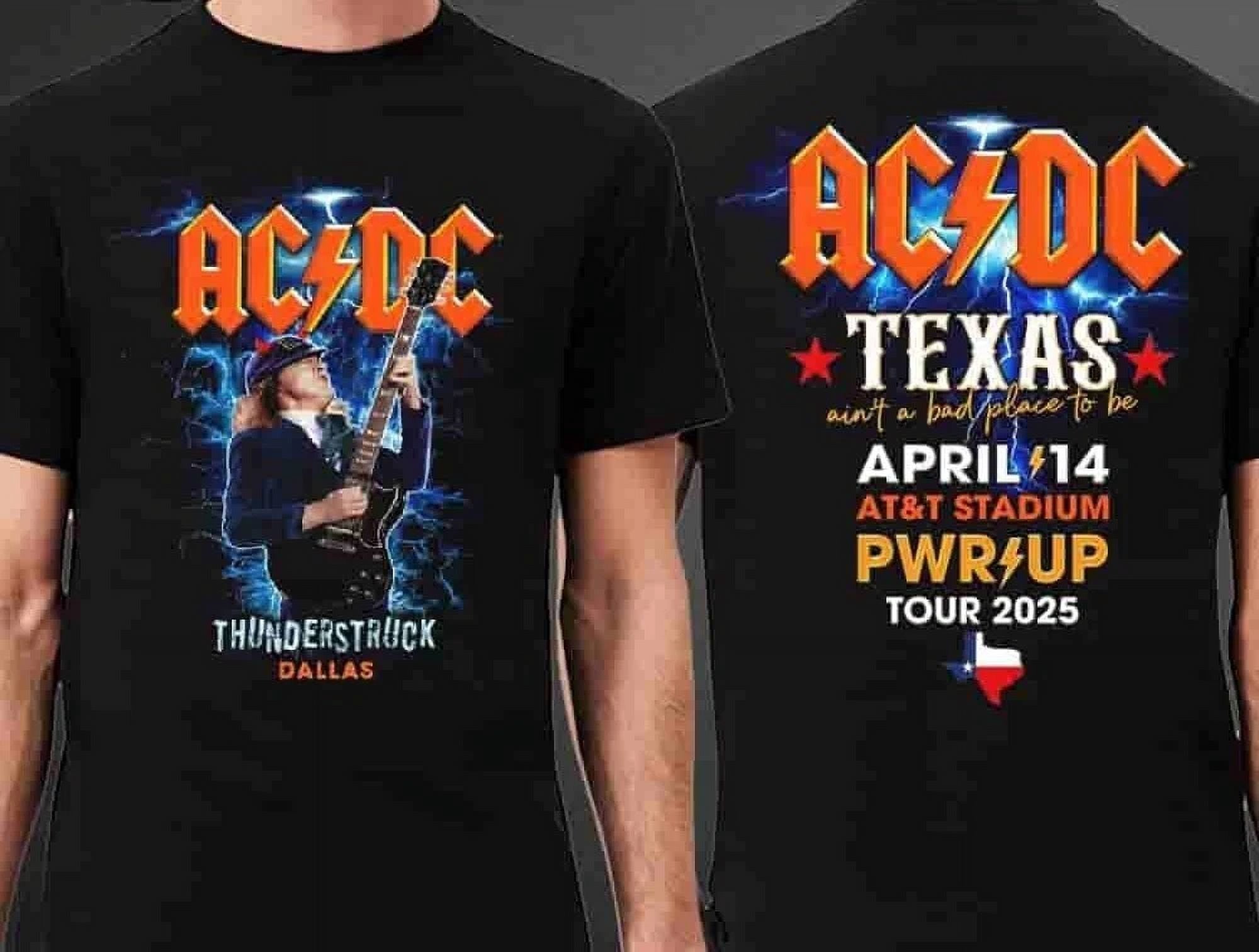 AC.DC Power Up Tour 2025 Event Tee At AT&T Arlington Texas On April ...