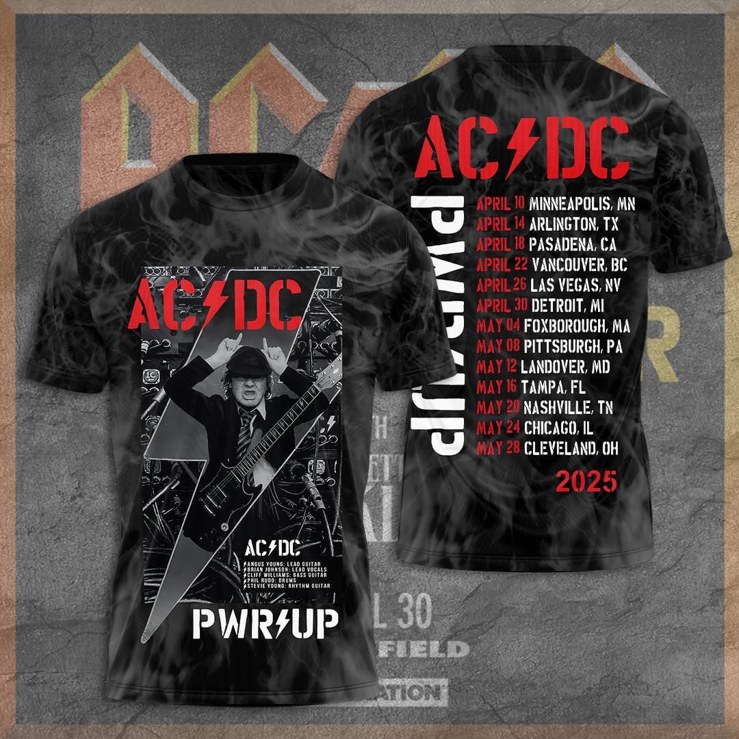 AC-DC Power Up Tour 2025 Shirt, Rock Music Hoodie, Music Tour 2025 ...