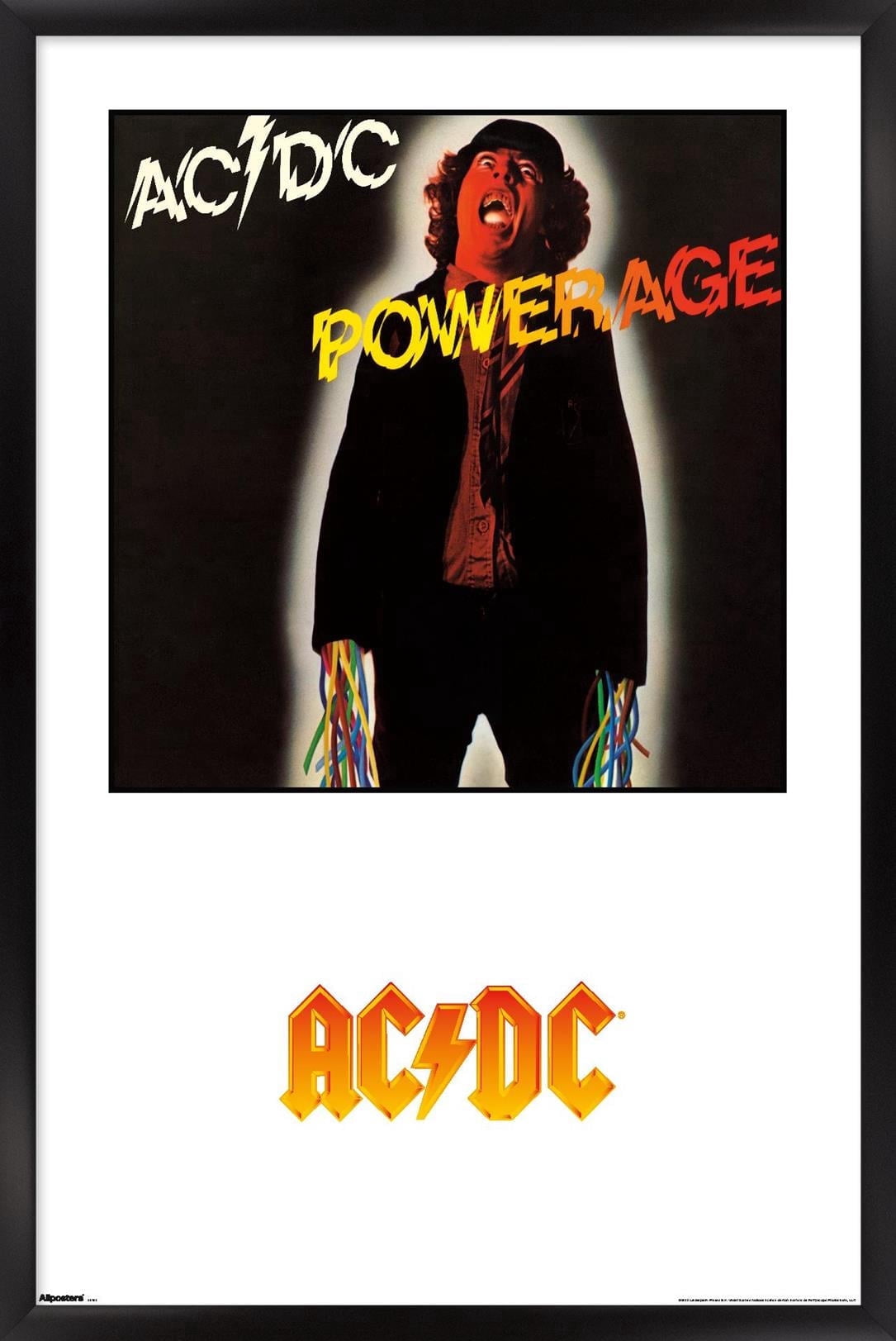 AC/DC - Powerage Album Series Wall Poster, 14.725" x 22.375" Framed ...
