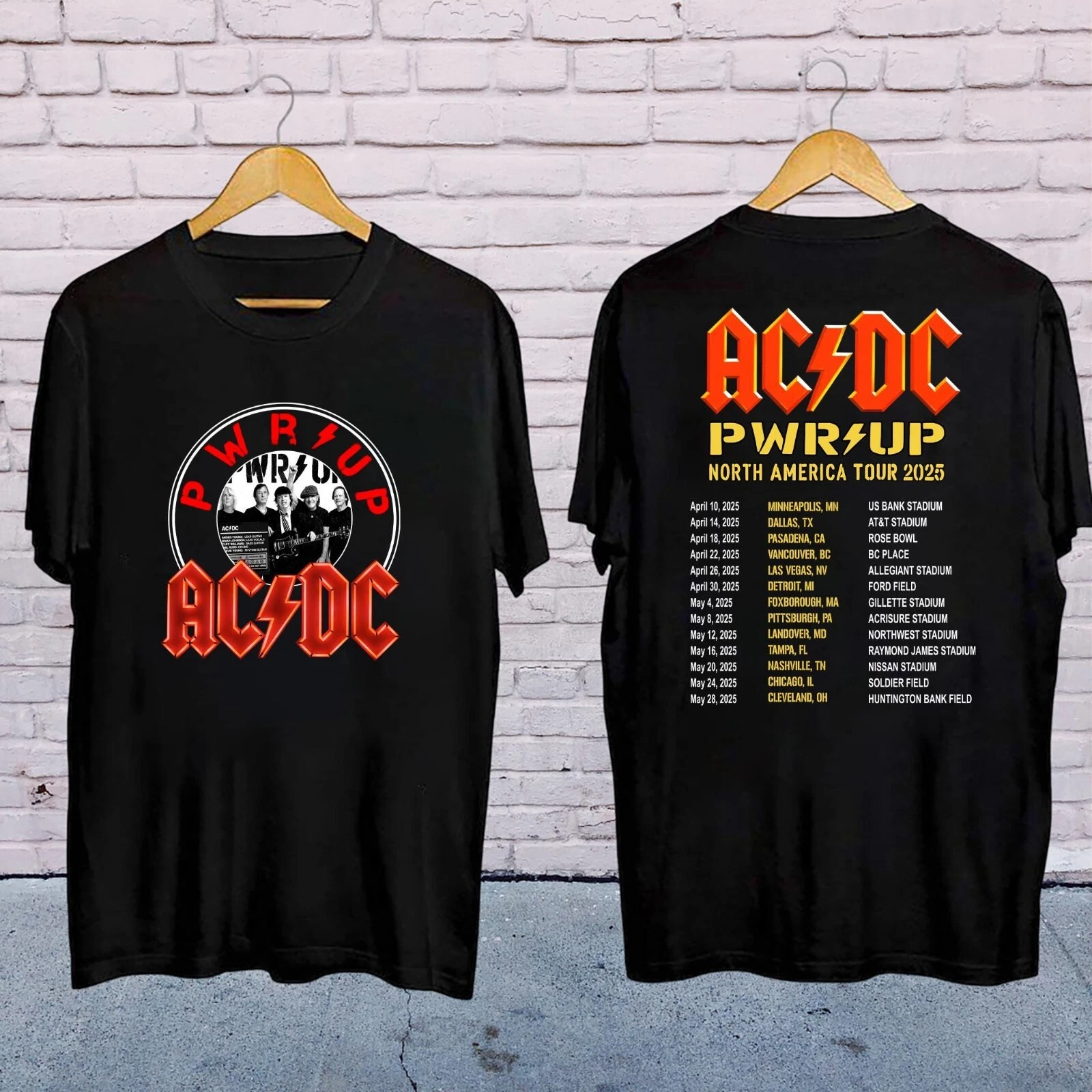 AC.DC Pwr up World Tour 2025 Shirt, Rock Band AC.DC Tour 2025 Shirt Size S-3XL - Walmart.com