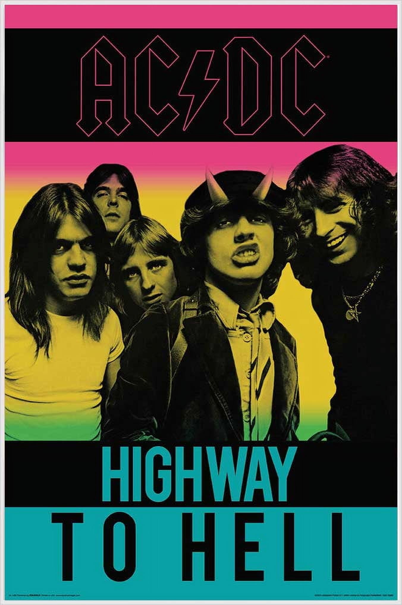 AC/DC Retro Tour Poster - 24.5in x 36.5in - Laminated - Walmart.com