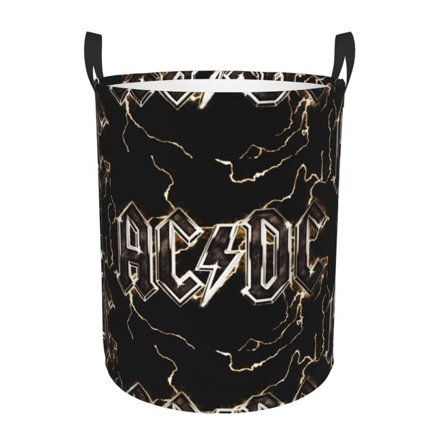 AC DC Rock Roll Band Laundry Hamper Large Storage Basket Heavy Metal ...