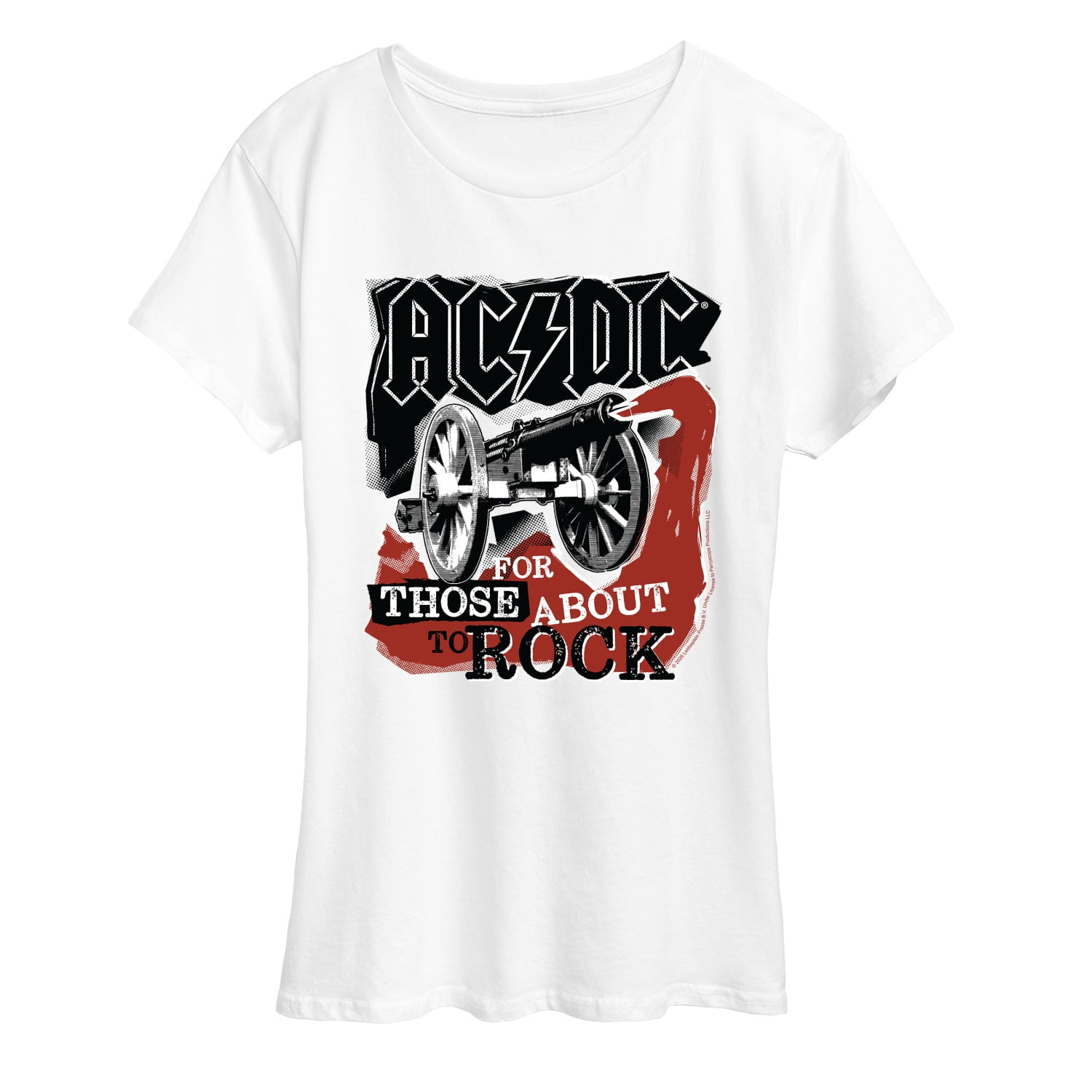 AC/DC - Rock Strokes - Women's Short Sleeve Graphic T-Shirt - Walmart.com