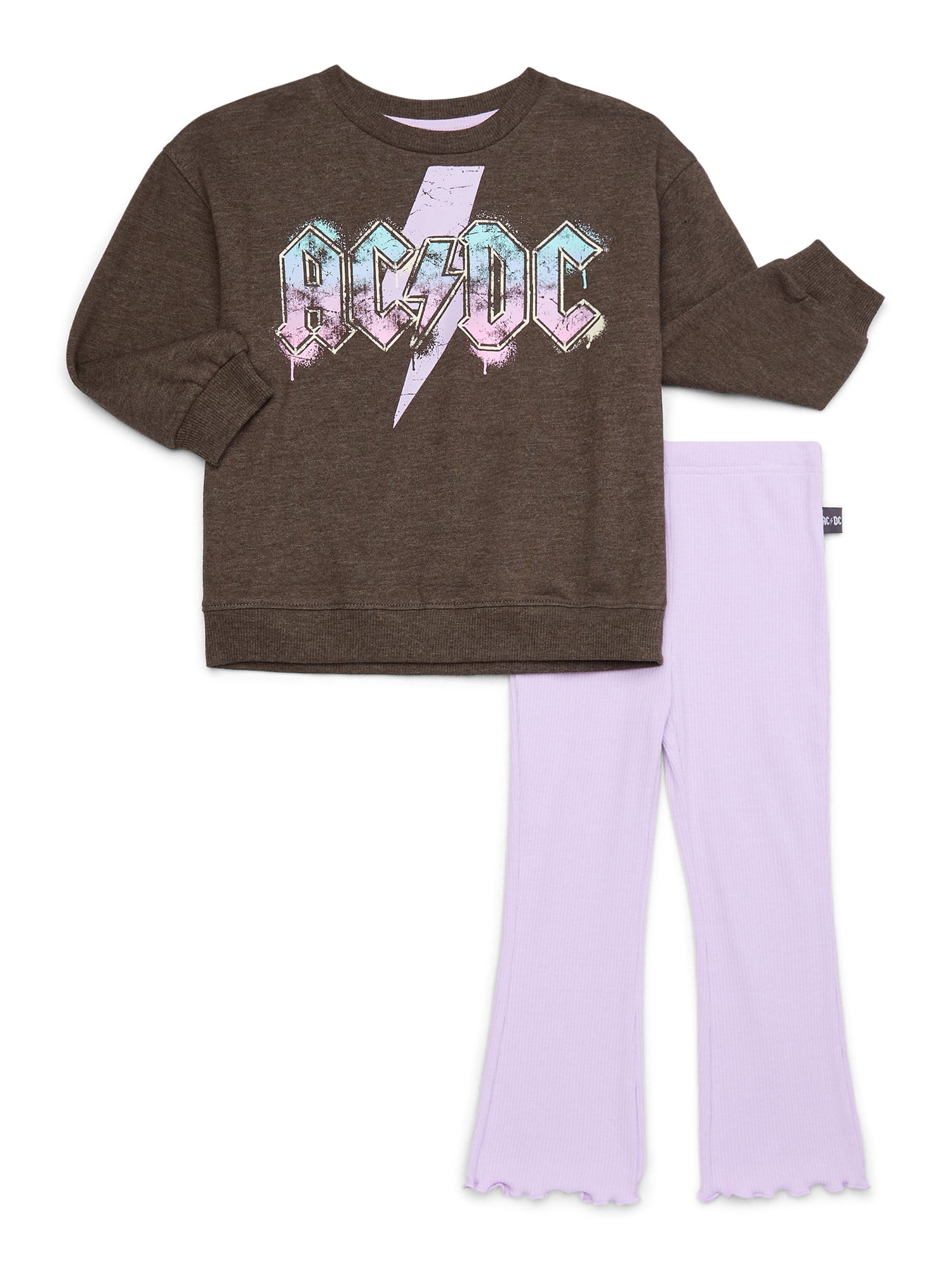 The Little Mermaid AC/DC Toddler Girl Sweatshirt and Leggings Set, 2 ...