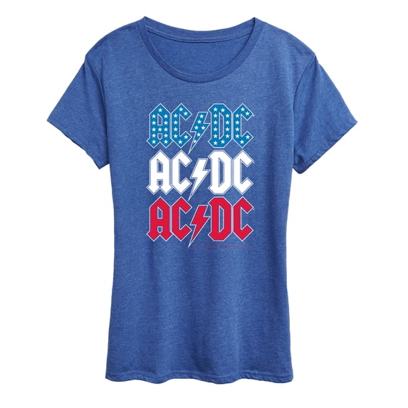 AC/DC - USA Stack - Women's Short Sleeve Graphic T-Shirt - Walmart.com