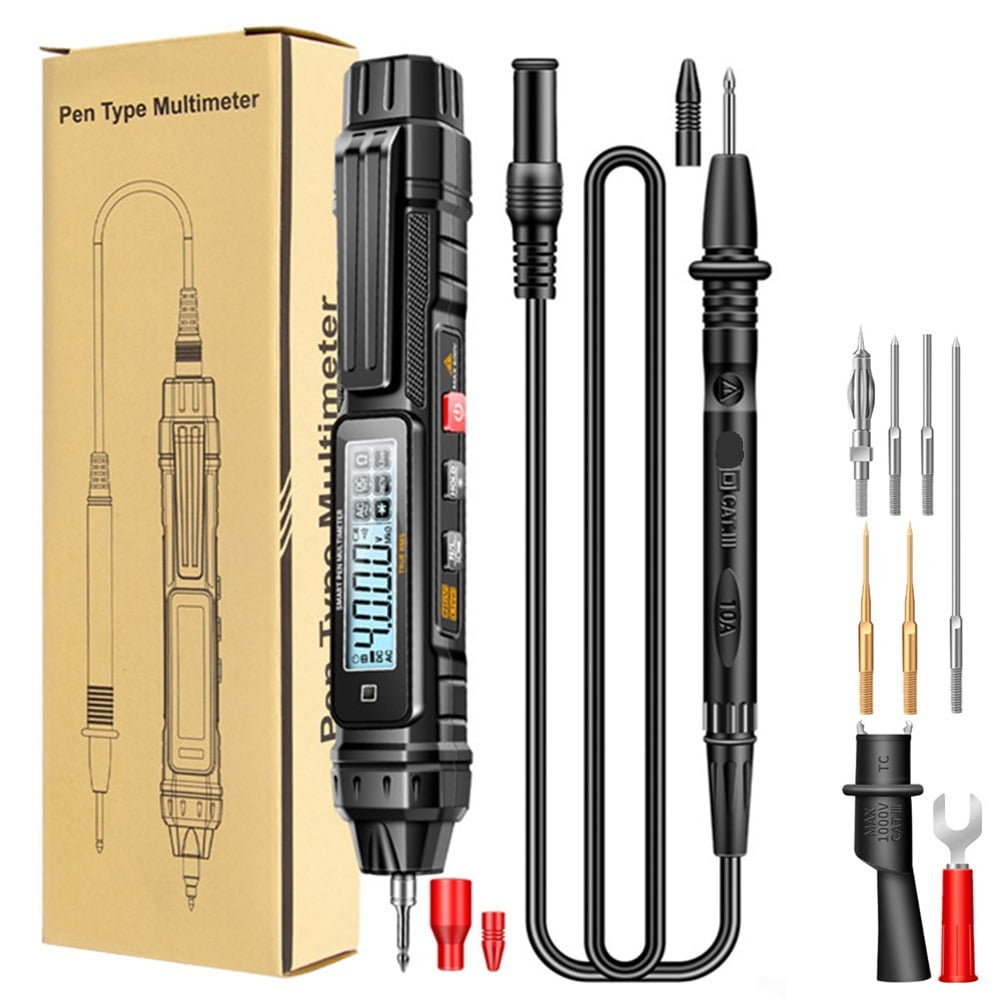 AC/DC Voltage Meter Non-Contact Voltage Multimeter Auto Range Zero Fire ...