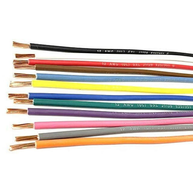 AC/DC Wire And Supply 12 AWG Automotive High Temp GXL Wire Stranded ...