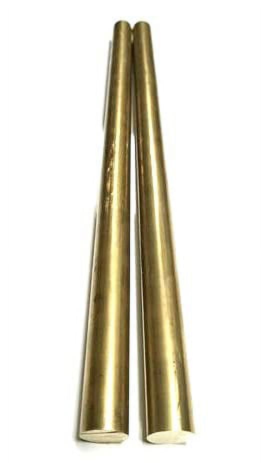 AC/DC Wire And Supply (2) 5/8" C360 Brass Round Rod 2 x 12" Long Solid ...