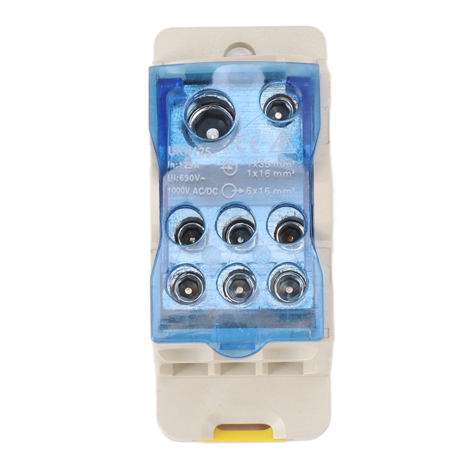 AC/DC1000V 125A DIN Rail Power Junction Box: Electrical Terminal Block ...