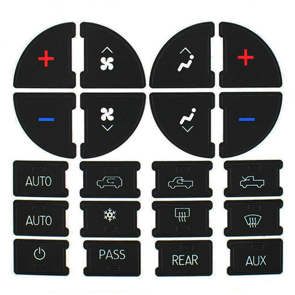 AC Dash Button Repair Kit, Car Button Decals - Best for Fixing Ruined ...
