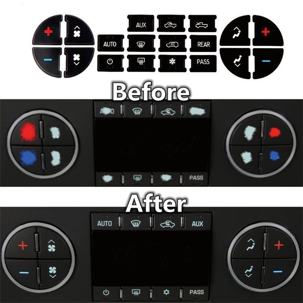 AC Dash Button Repair Kit Decal Stickers For Chevrolet Silverado ...