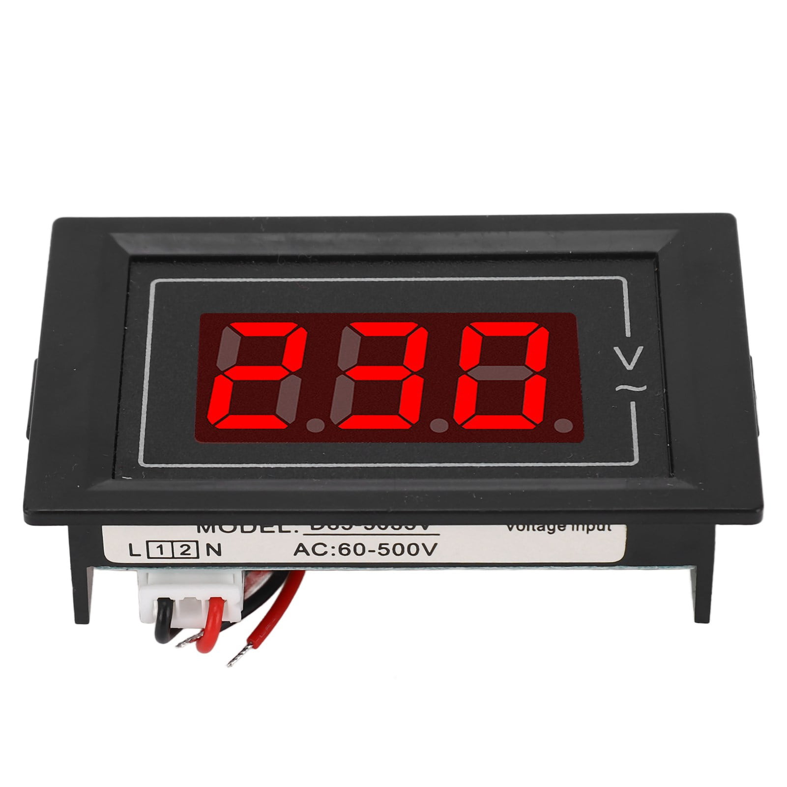 AC Display Meter Digital Voltage Monitor Small Panel 1 Phase Voltmeter ...