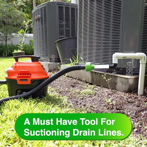 AC Drain Line Cleaner Adapter Evacuates & Unclog AC Drain Line - HVAC ...