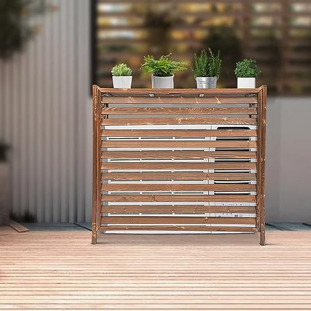 AC Fence for Outside Unit, Air Conditioner Fence Screen, 39.4 x 16.9 x ...