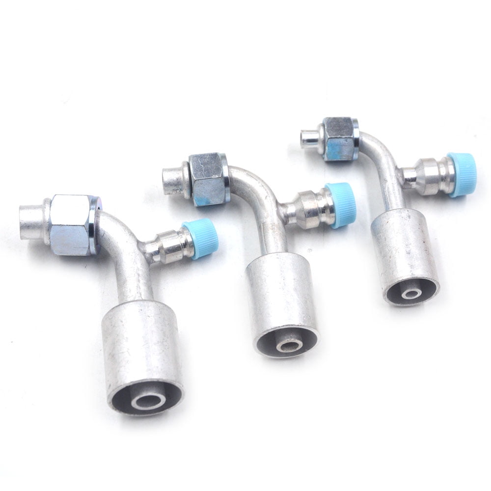 AC Fittings Beadlock A/C Female R12 90 Degree #6 #8 #10 w/ R134a ...