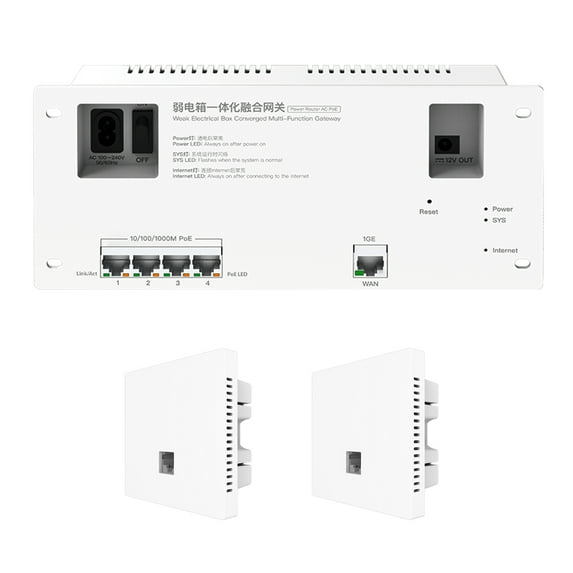 AC Gateway 4-port Gigabit PoE Integrated Router 60W and 2 3000M WiFi 6 Access Points - Walmart.com
