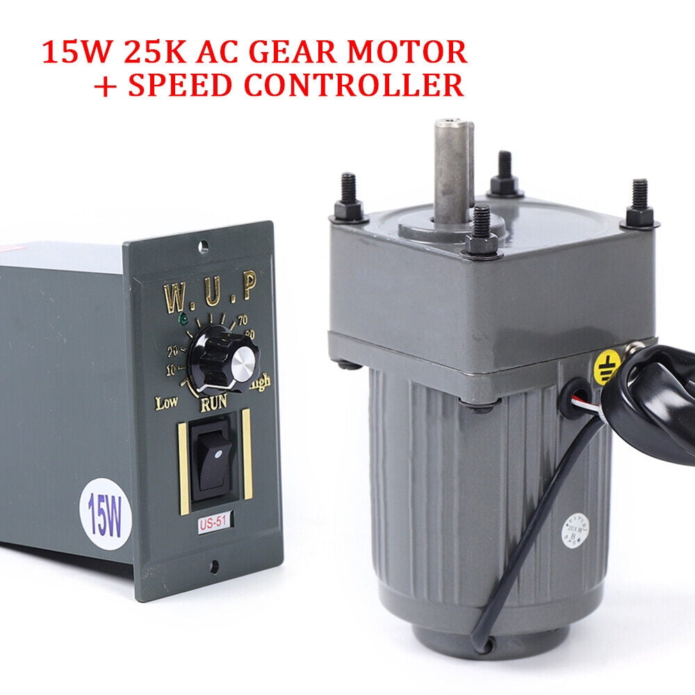 AC Gear Motor Electric Motor Variable Speed Controller 1:25 54RPM-110V ...