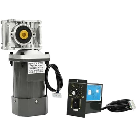 AC Gear Reduction Motor, 110V 120W Worm Gear Reducer Gearbox with Speed ...
