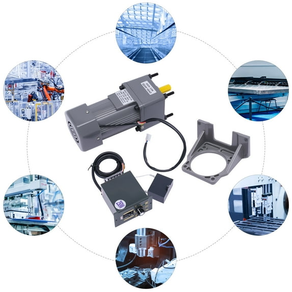 AC Gear Reduction Motor Electric+Variable Speed Control Reversible 110V ...