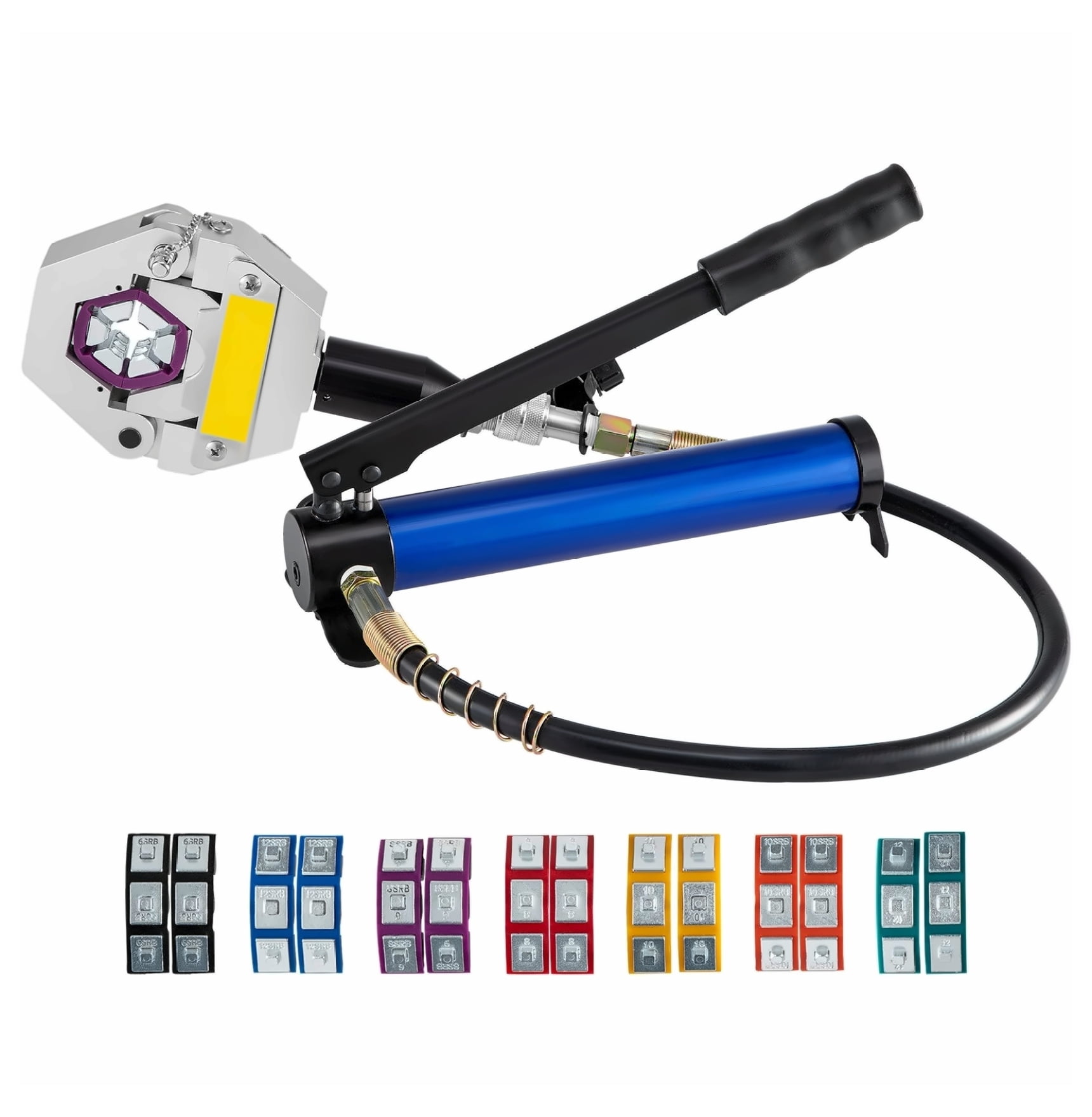 AC Hose Crimper Kit - Manual Hydraulic Hose Crimping Tool FS-7842B with ...