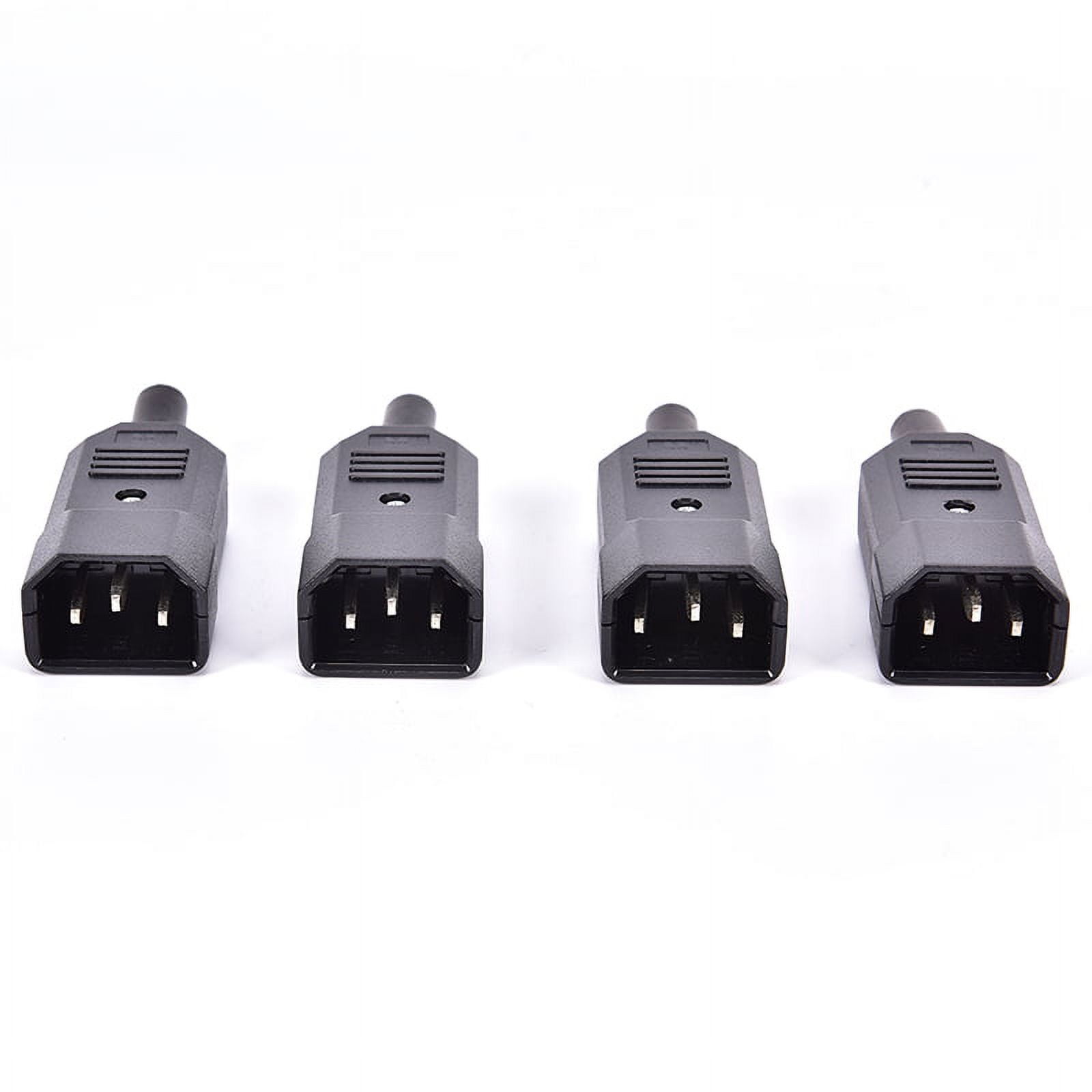 AC IEC C14 Rewireable Straight Male Plug 10A 250V Plug Kettle Connector ...