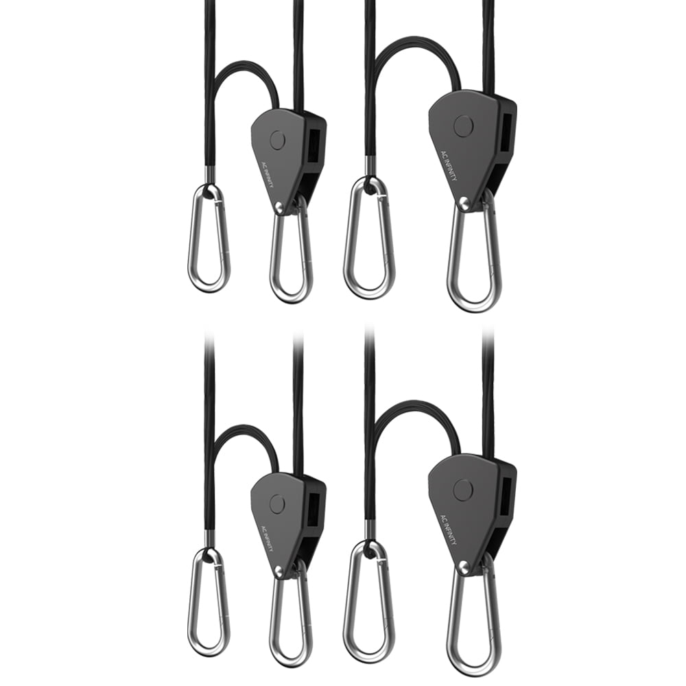 AC Infinity, Adjustable 1/8” Rope Hanger, Heavy-Duty Stainless Steel ...