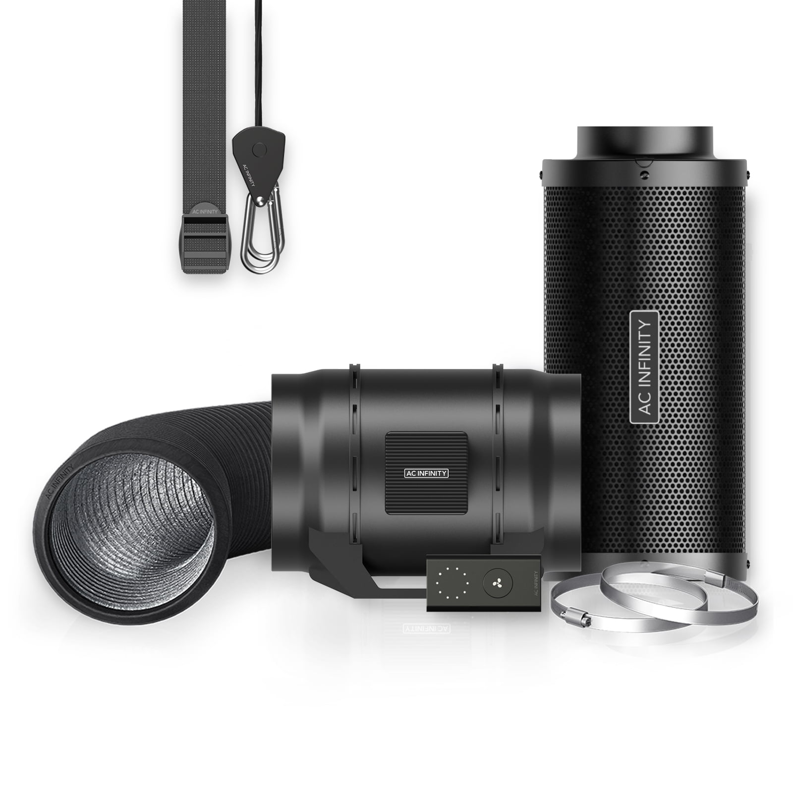 AC Infinity 8" Air Filtration Kit, CLOUDLINE Inline Fan, Carbon Filter, Grow Tent Ventilation ...