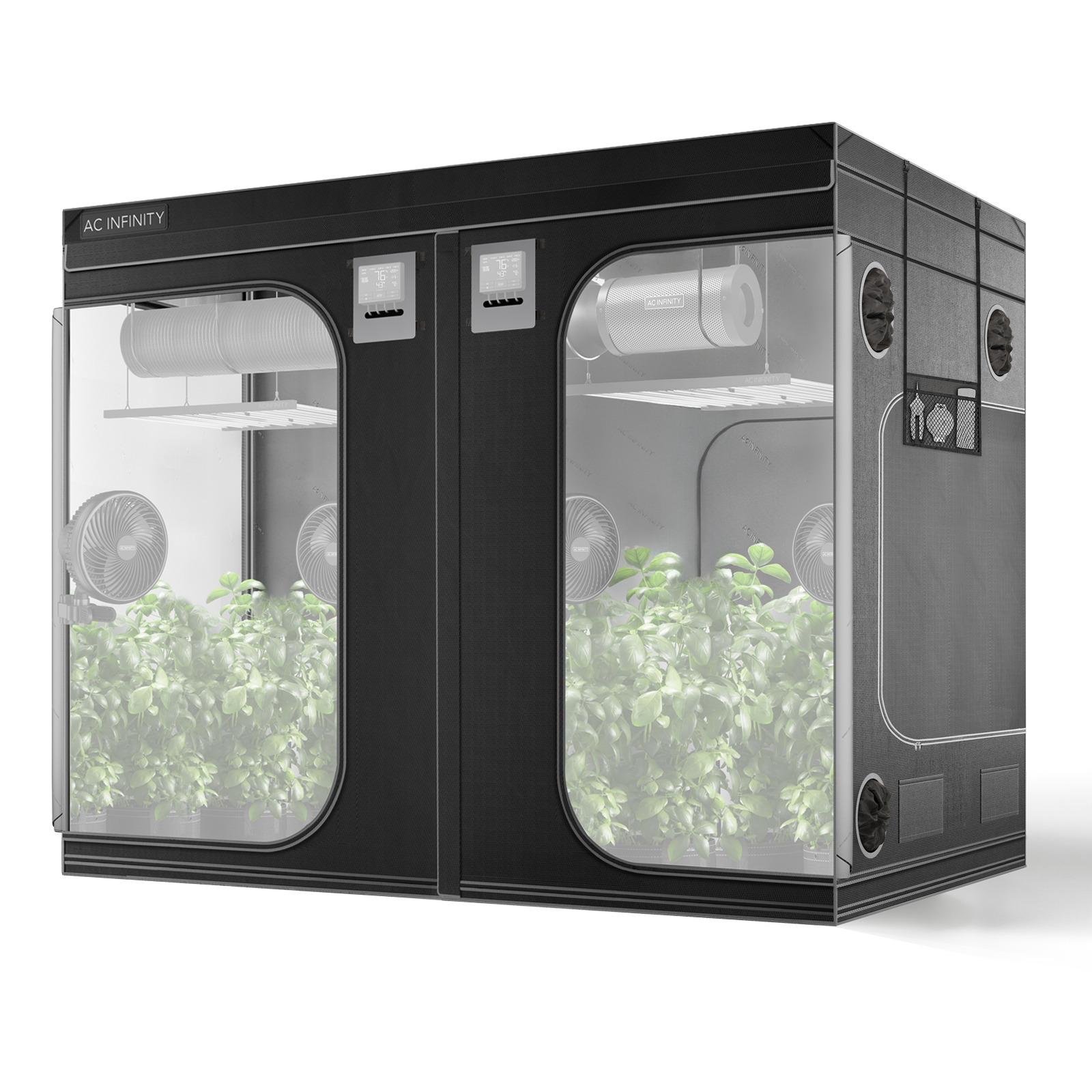 AC Infinity CLOUDLAB 899 Advance Grow Tent, 96"x96"x80" Thickest 1 in ...