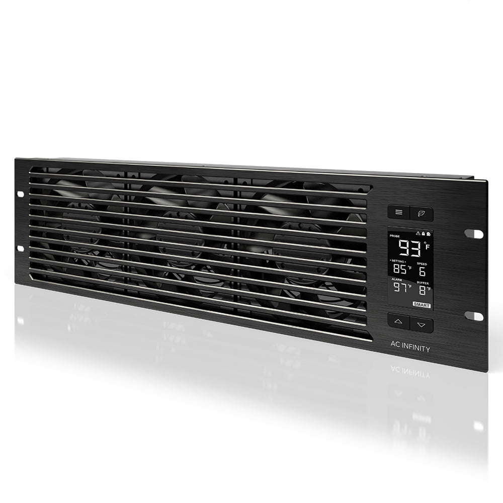 AC Infinity CLOUDPLATE T9-N, Rack Mount Fan Panel 3U, Intake Airflow ...
