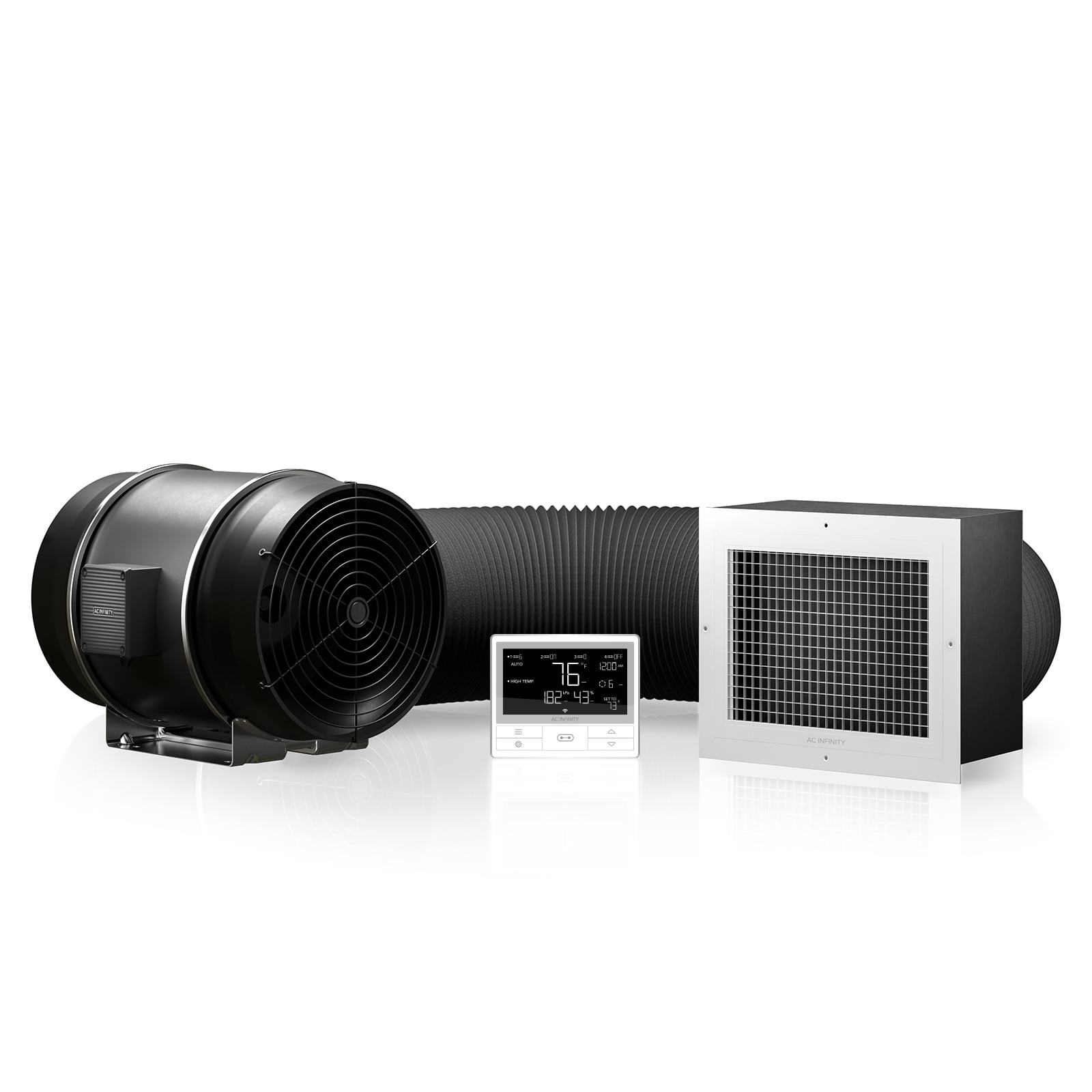 AC Infinity CLOUDWAY T12 Attic Vent Fan, 1600 CFM, Humidity Control ...