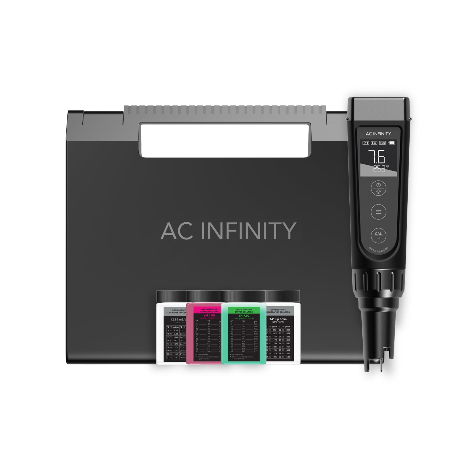 AC Infinity Hydroponic Meter Pro Kit with High Precision Digital pH Pen ...