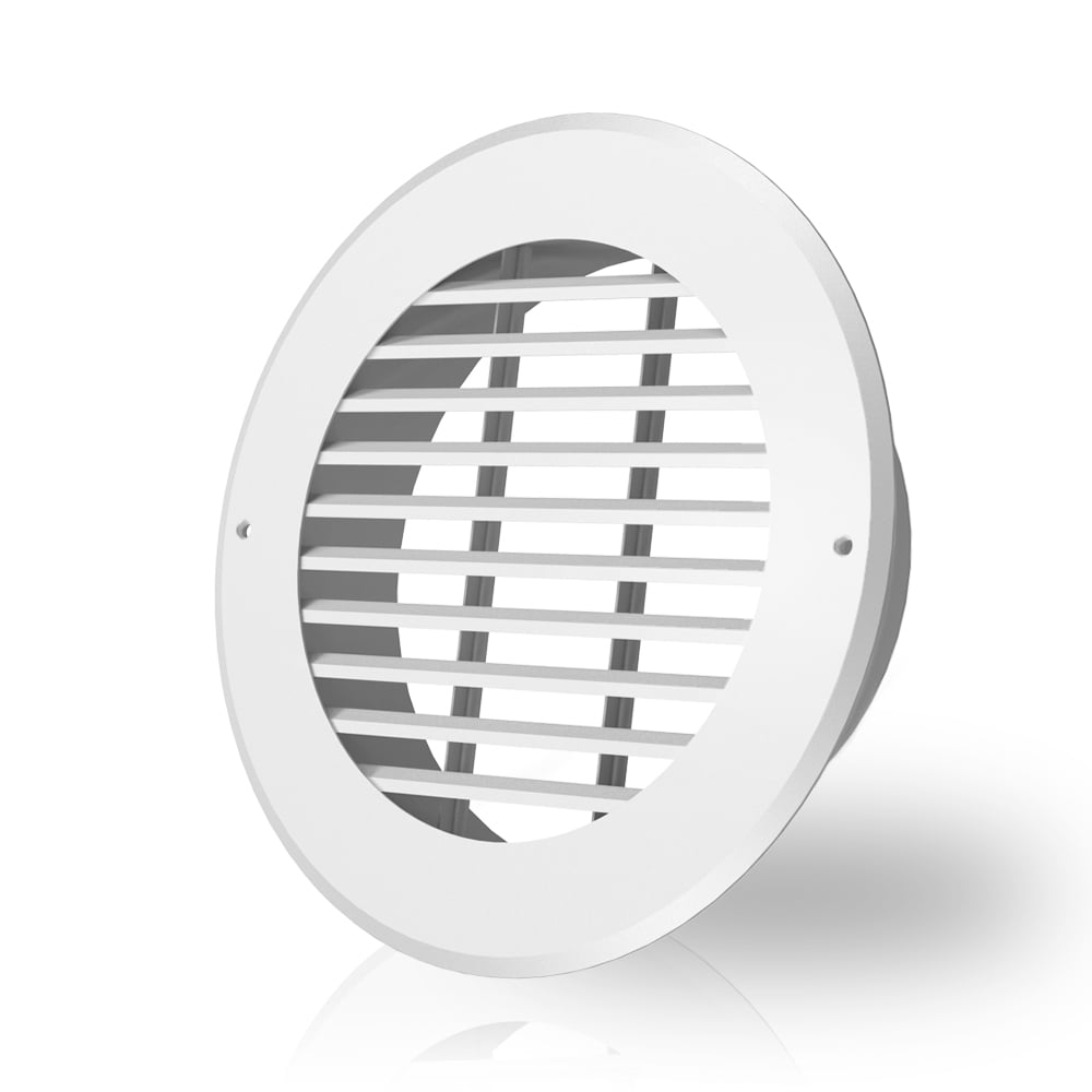 AC Infinity Wall-Mount Duct Grille Vent for 8-Inch Ducting, White Metal ...