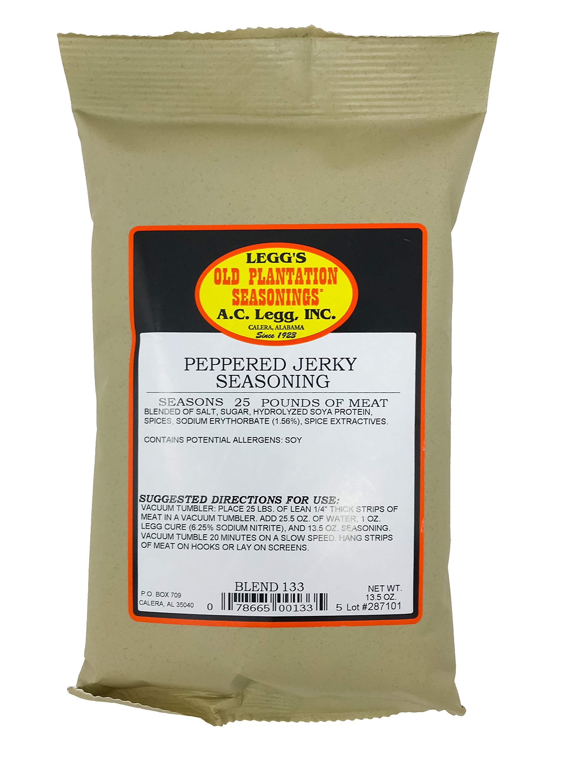 AC Leggs Peppered Jerky Seasoning by Old Plantation Seasonings ...