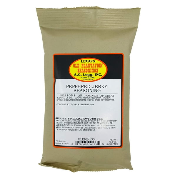 AC Leggs Peppered Jerky Seasoning by Old Plantation Seasonings ...