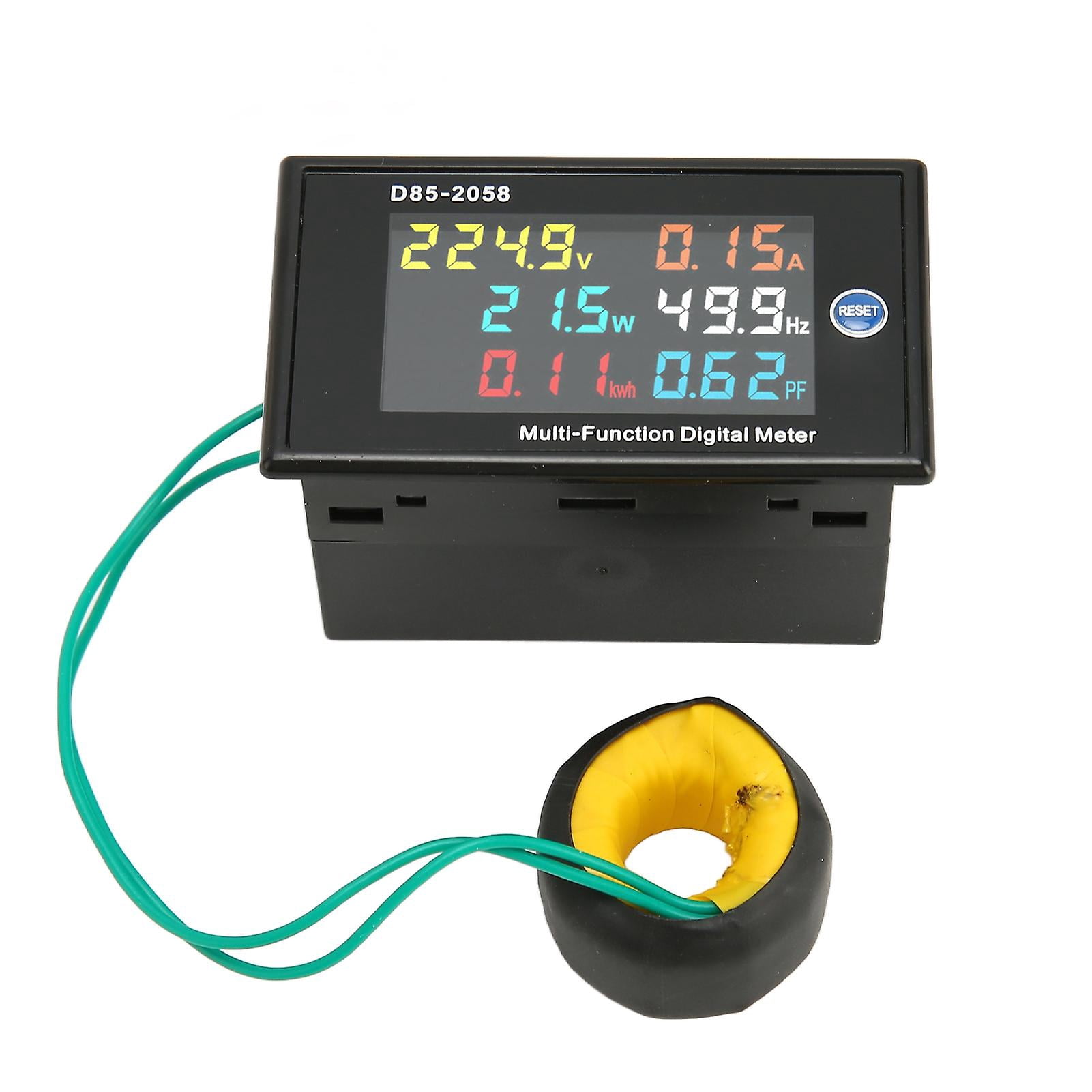 AC Meter Single Phase LCD Digital AC Panel Meter Voltage Current ...