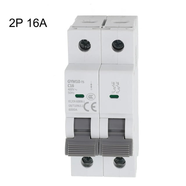 Ac Mini Circuit Breaker Mcb 2Pole 6/10/16/20/25/32/40/50/63A 6Ka Curves Switch - Walmart.com