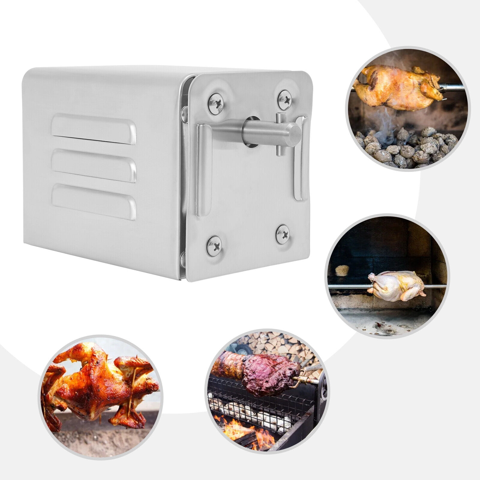 AC Motor BBQ Rotisserie Spit Motor Barbecue Grill Rotisserie Motor 15W 110V Electric BBQ ...