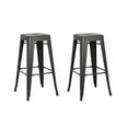 AC Pacific Modern Backless Light Weight Industrial Metal Barstool 4 Leg ...