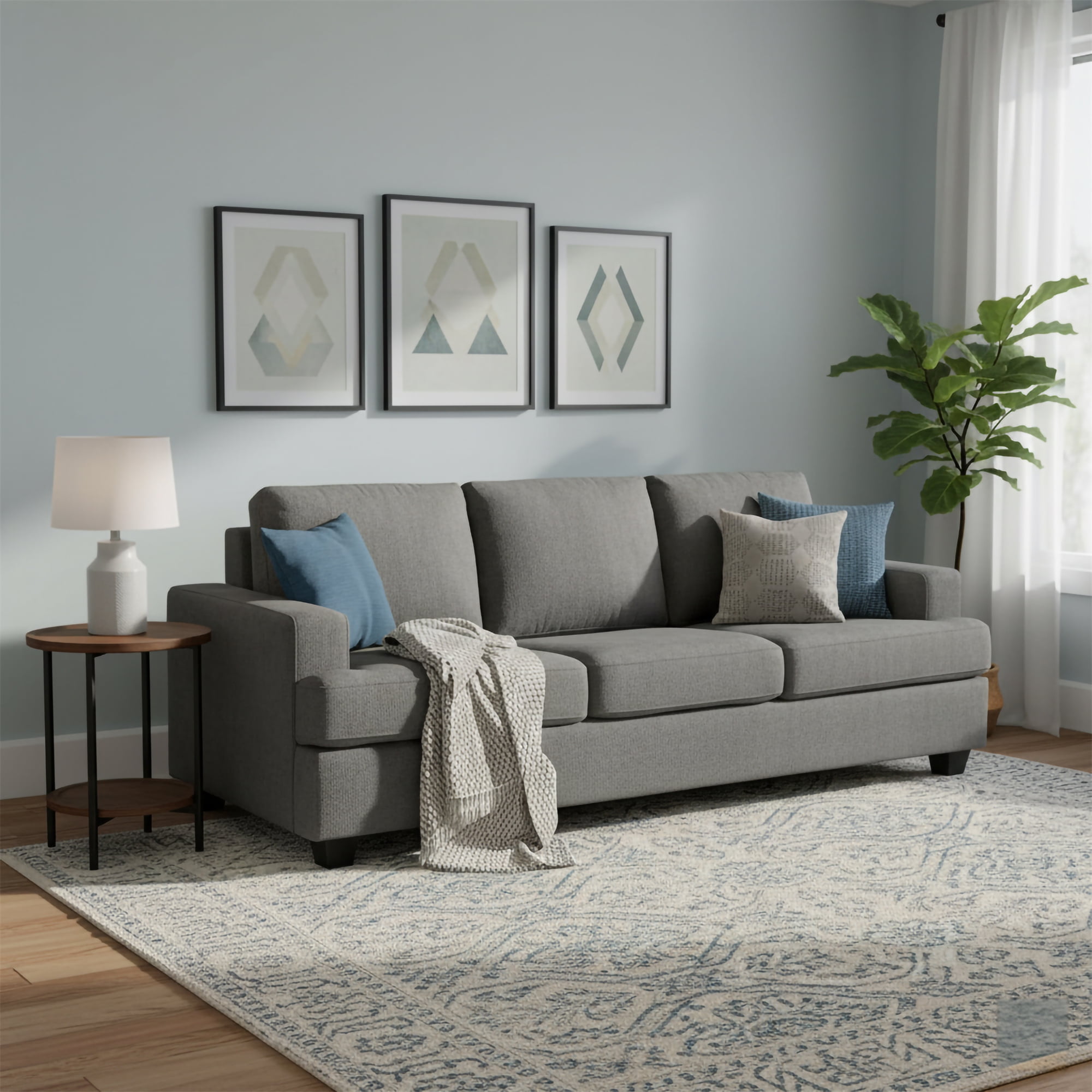 AC Pacific Thomas Modern Adult Sofa, Grey - Walmart.com