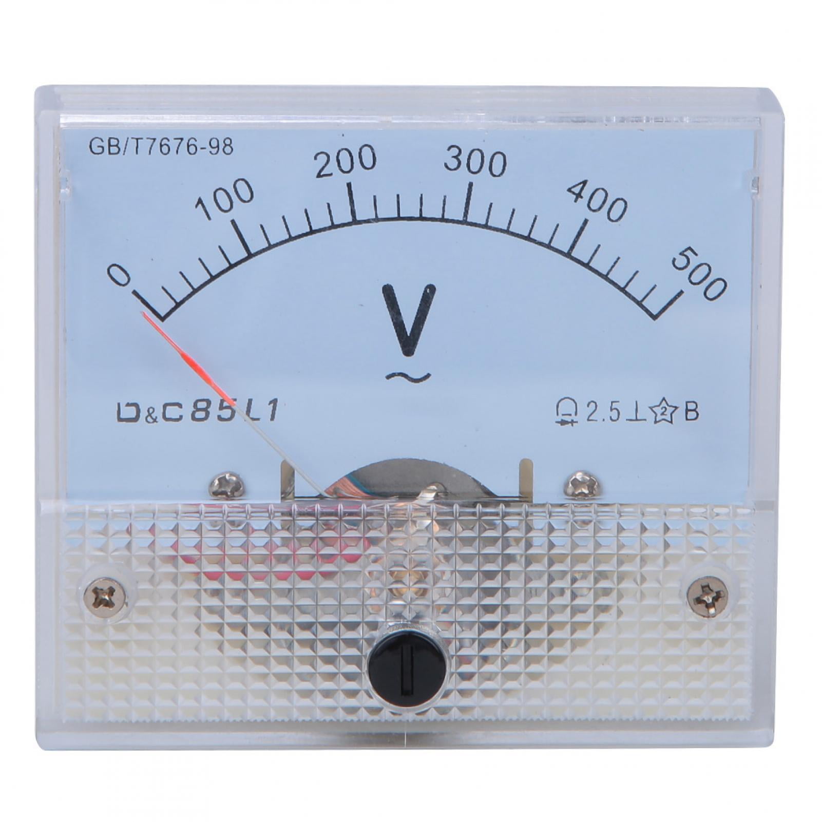 AC Pointer Voltmeter 0-500V Scale Range Voltage Test Meter Detector ...