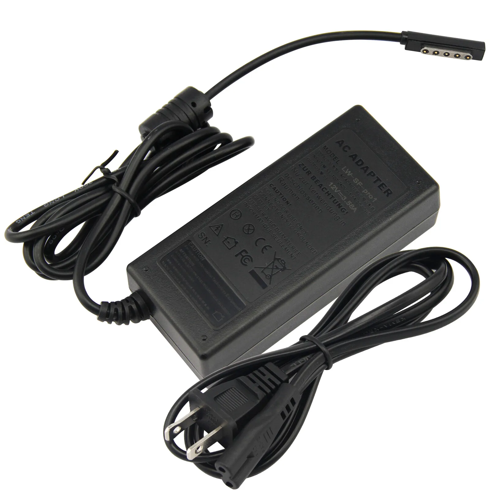 AC Power Adapter For Microsoft Surface Pro 1/ Pro 2 Charger 1601 1514 ...
