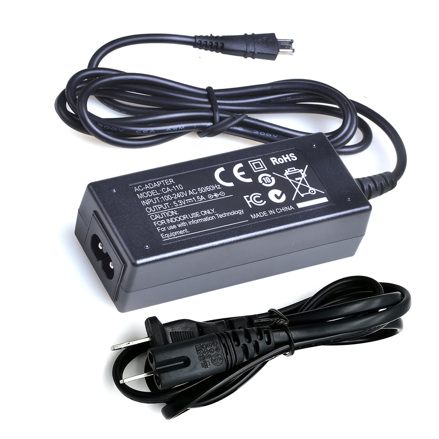 AC Power Adapter for Canon VIXIA HF R60, HF R62, HF R70, HF R72, HF R80 ...