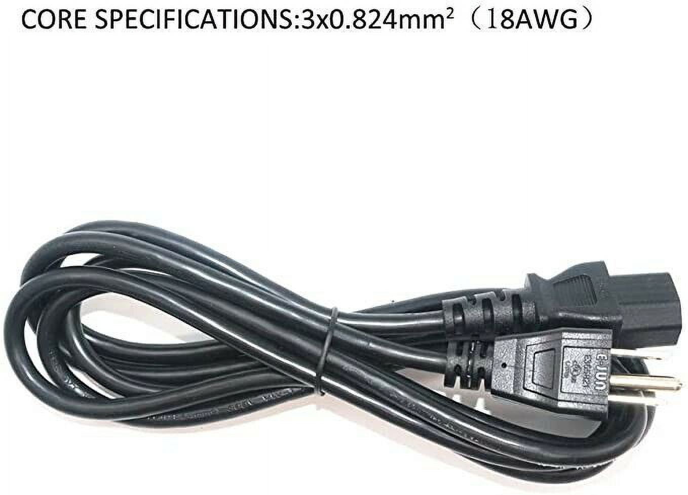 AC Power Cord Cable 3 Prong Plug Standard PC Computer Monitor Desktop ...