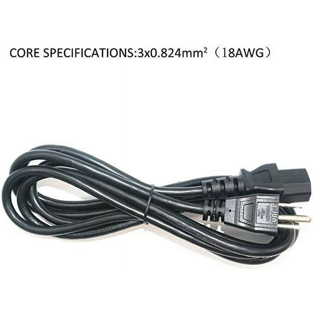 AC Power Cord Cable 3 Prong Plug Standard PC Computer Monitor Desktop ...