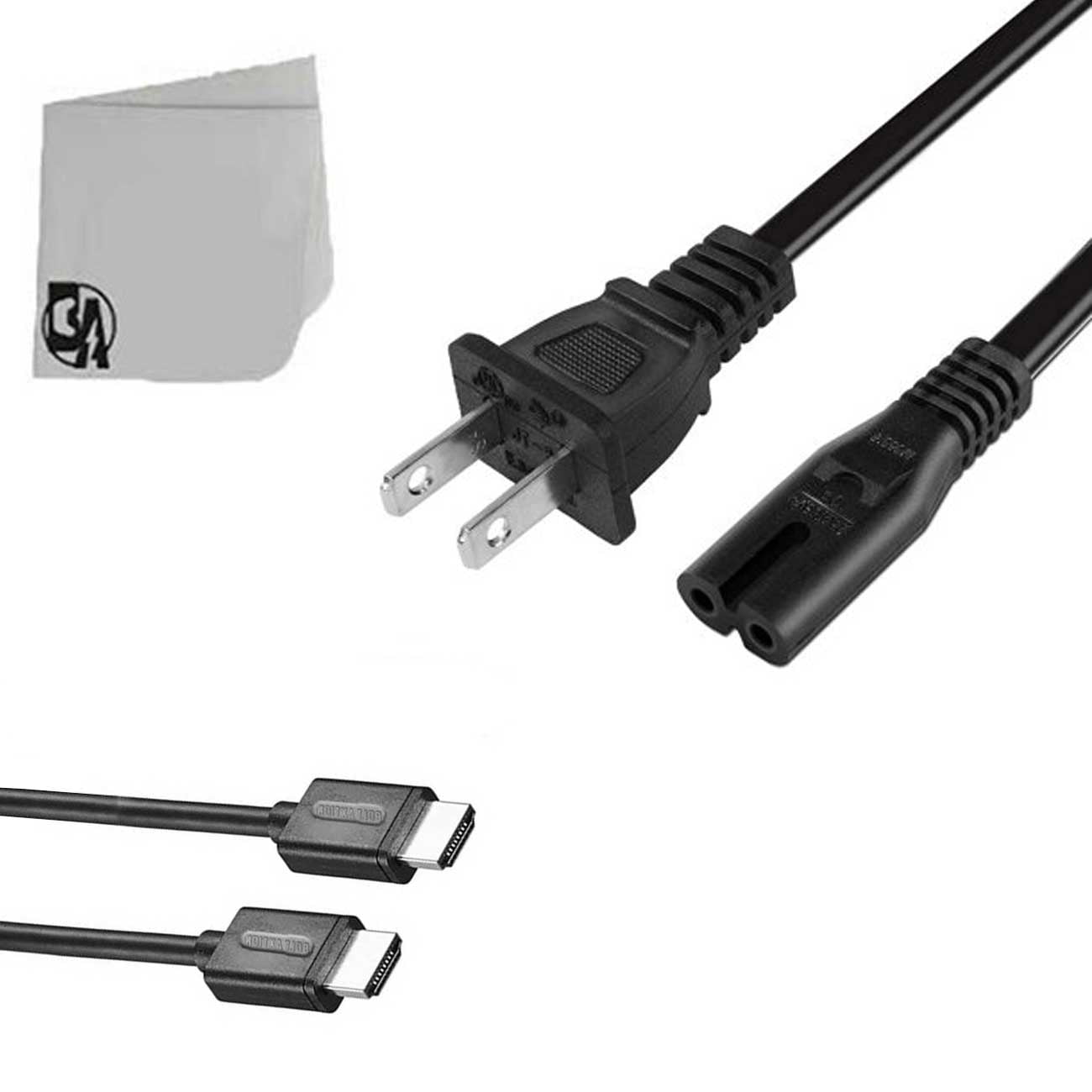 AC Power Cord for Xbox series, PS3,4,5 with BOLT AXTION HDMI Cable Pack ...