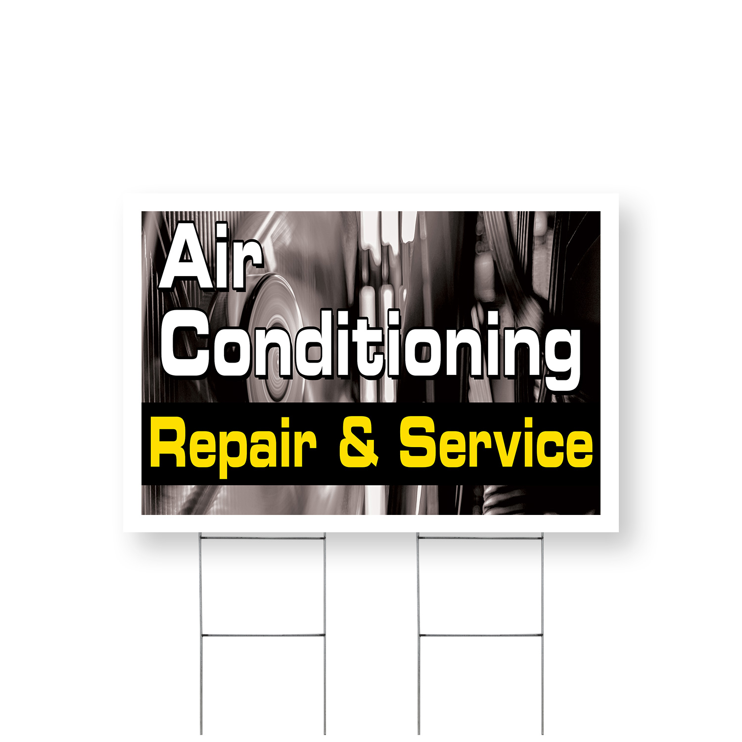 AC Repair & Service Yard Sign 24 Inch x 36 Inch Double Sided ...