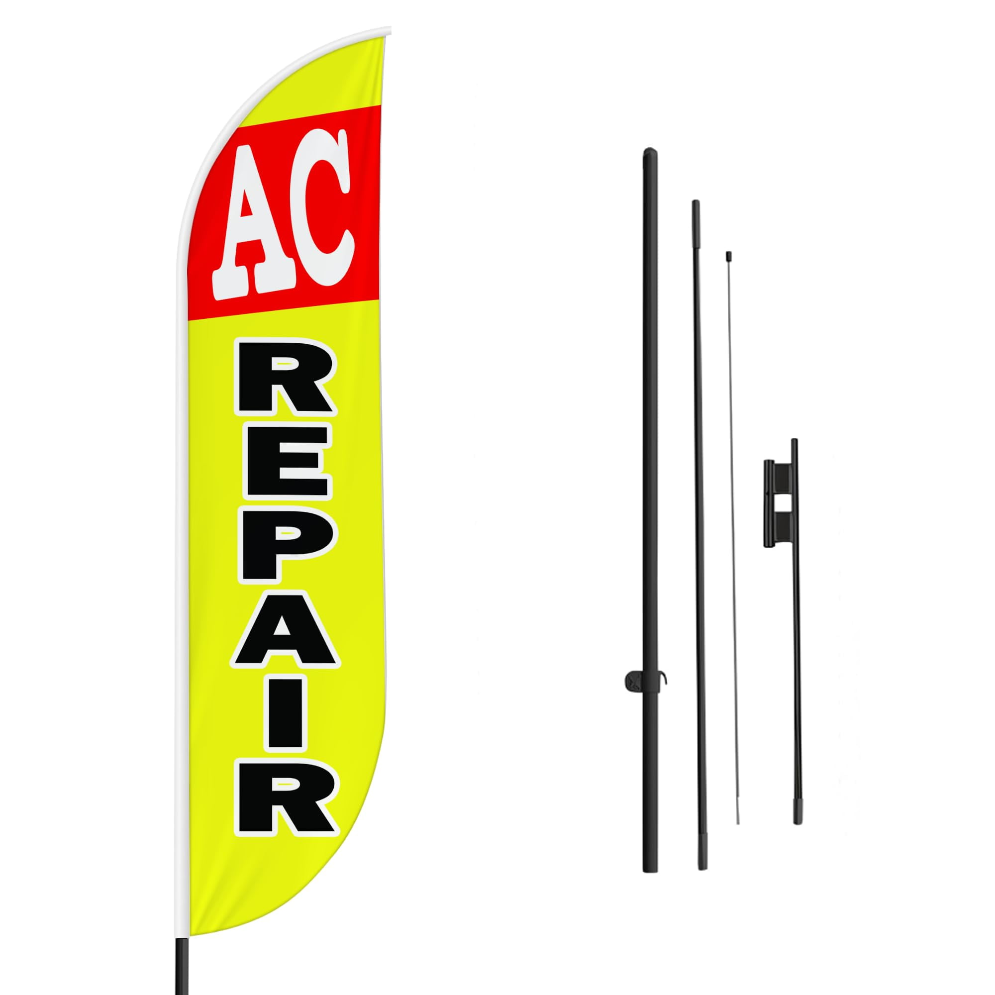 AC Repair Sign feather flag Pole kit for Outdoor by Mavis Printing | 15 ...