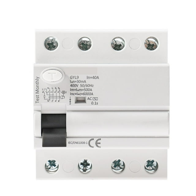 AC Residual Current Circuit Breaker Differential Breaker Safety Switch ...