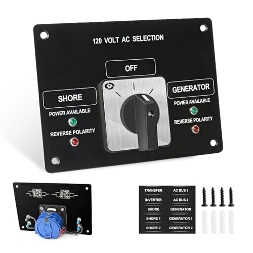 AC Rotary Selector Switch Panel - 120V 30A, 2 Position Rotary Switch ...