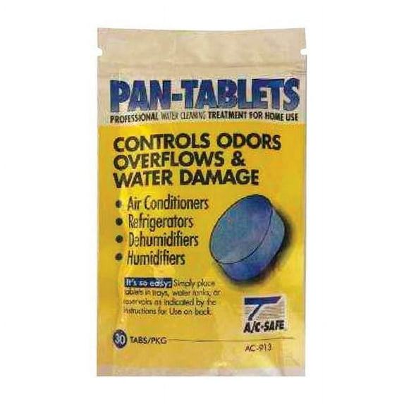 AC Safe Air Conditioner Pan Cleaner Tablets, Pack of 30 - 12 per Case ...